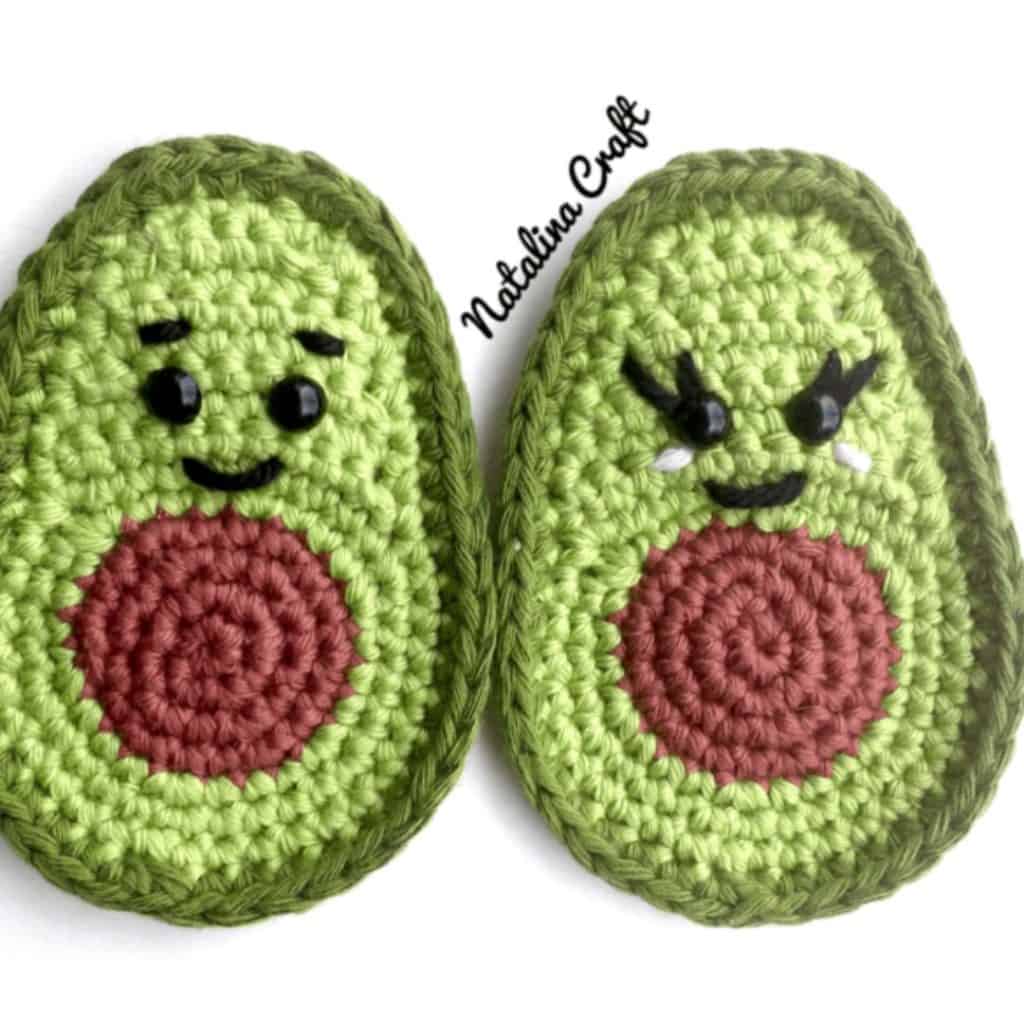 Avocado applique Crochet Pattern - Free - Natalina Craft