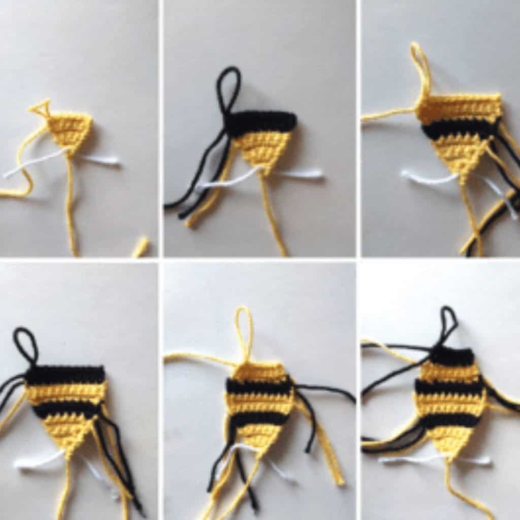 Bee Applique Crochet Pattern - Free - Natalina Craft