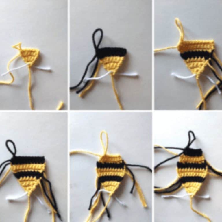 Bee Applique Crochet Pattern - Free - Natalina Craft