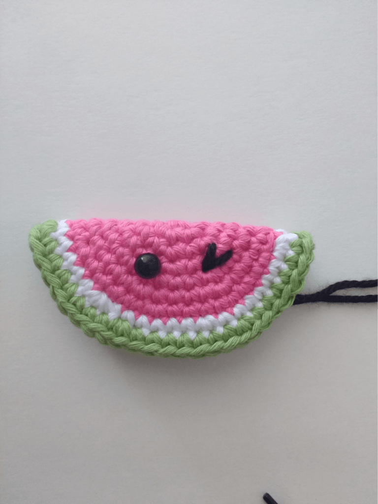 Crochet Keychain Watermelon: Free and quick pattern