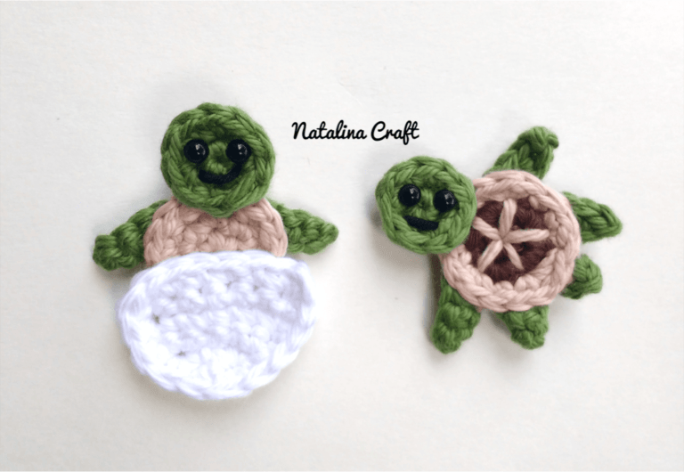 Crochet Turtle Appliques - Free and Easy patterns