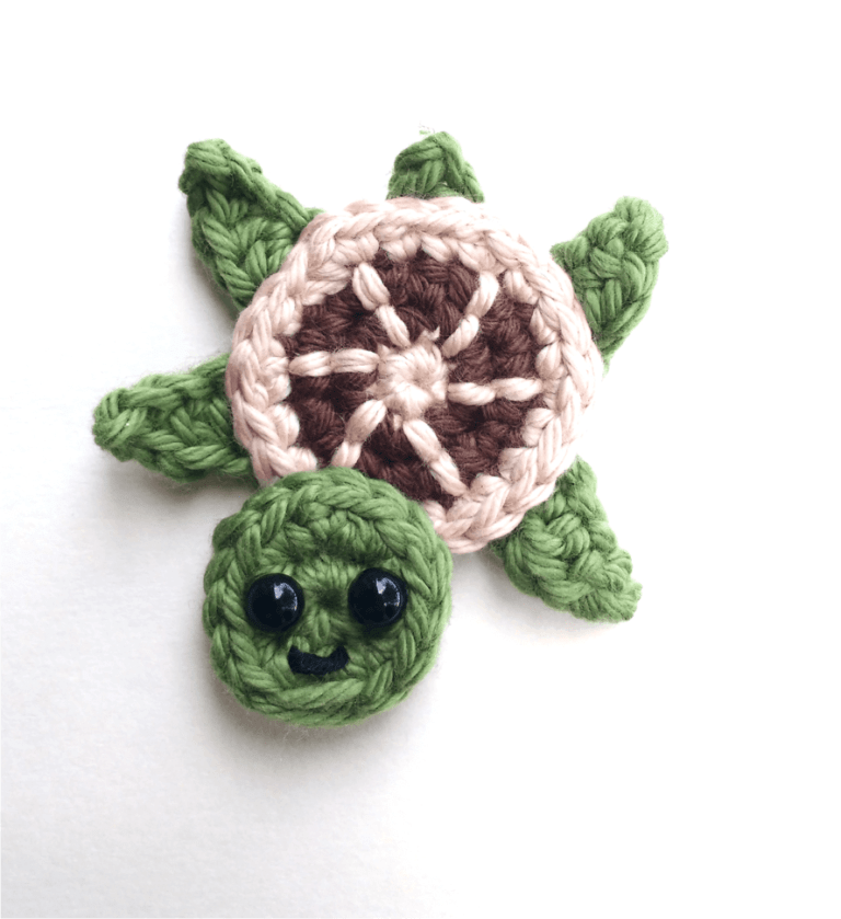 Crochet Turtle Appliques - Free and Easy patterns