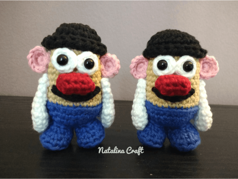 Crochet Mr. Potato Head Keychain - Free crochet pattern
