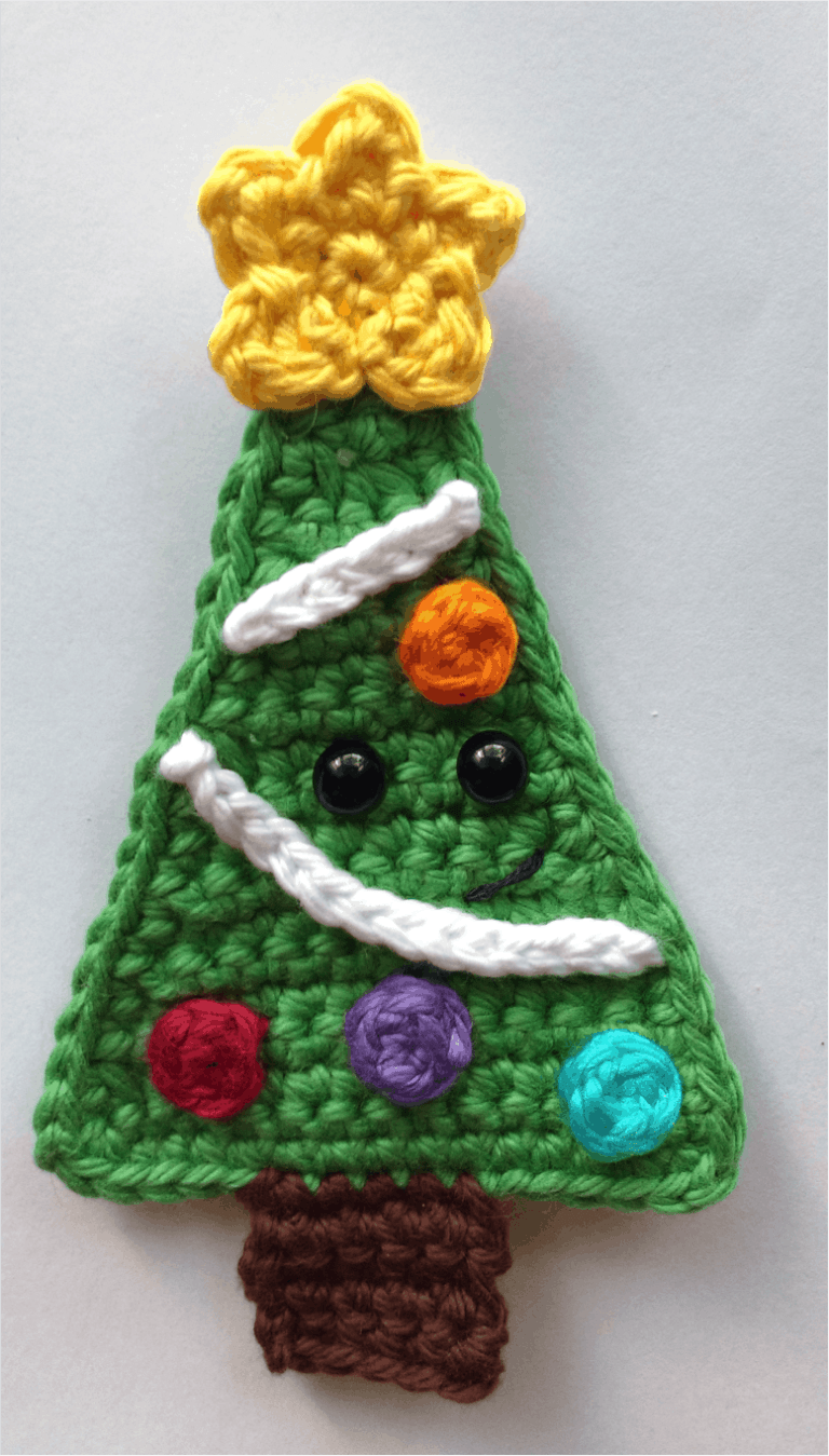 Crochet Christmas Tree appliques - Natalina Craft