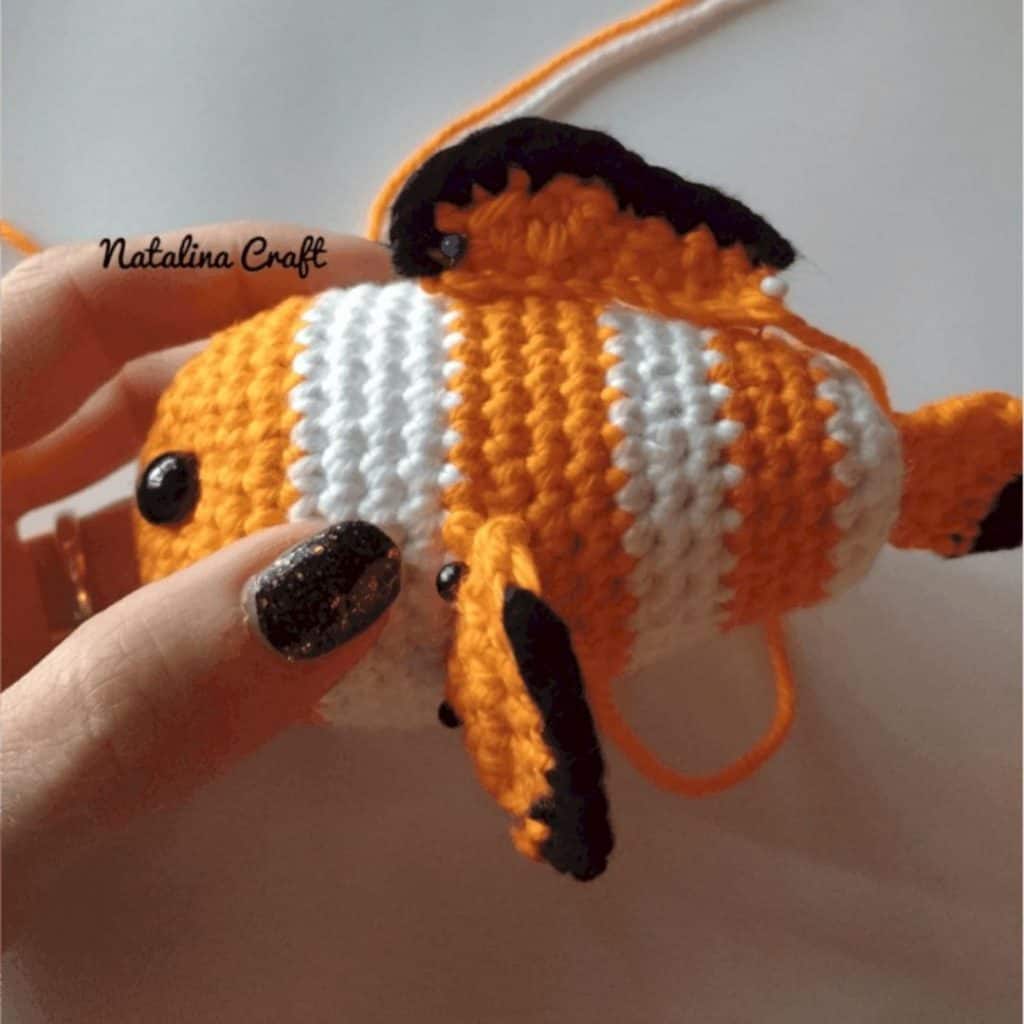 Poisson clown - Tutoriel Crochet - Gratuit - Natalina Craft