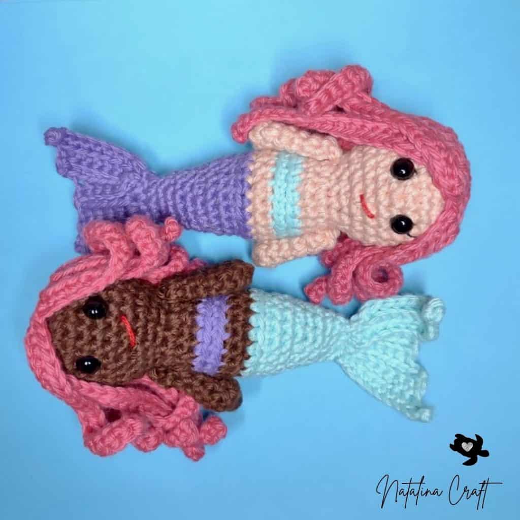 6 pattern crochet little mermaid - Natalina Craft