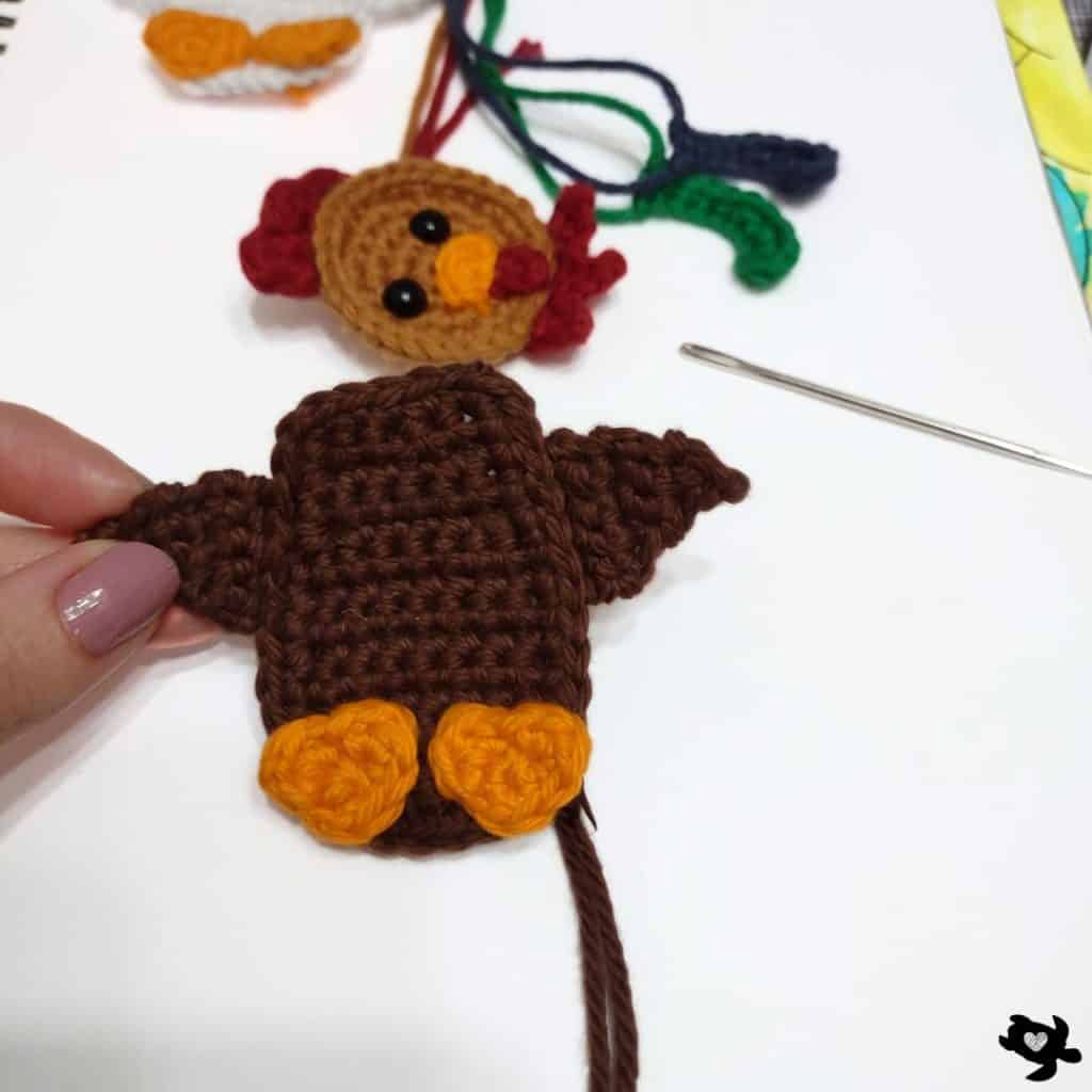 Crochet pattern: Rooster appliqué - Free Pattern - Natalina Craft