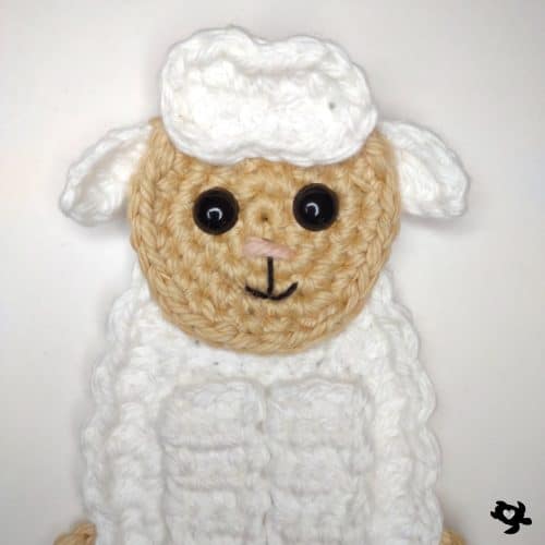 Crochet Sheep Appliqué - Free Pattern - Natalina Craft
