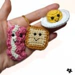 Mini crochet bacon - Free pattern - Natalina Craft