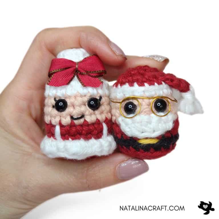 No-sew Crochet Mrs. Claus - Free crochet pattern - Natalina Craft