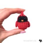 Red Cardinal - Free Crochet Pattern - Natalina Craft